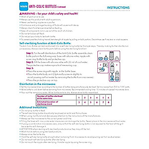 MAM Easy Start Anti Colic 5 oz Baby Bottle, Easy Switch Between Breast and Bottle, Reduces Air Bubbles, 2 Pack, Newborn, Girl