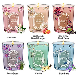 Myido Powerful Scented Candle Gift Set, 6pcs - Home Scented Candles, Home Ladies Gift Sets, Holiday Gifts, Christmas Thanksgiving Gifts, Scented Soy Wax Premium Aromatherapy Candles
