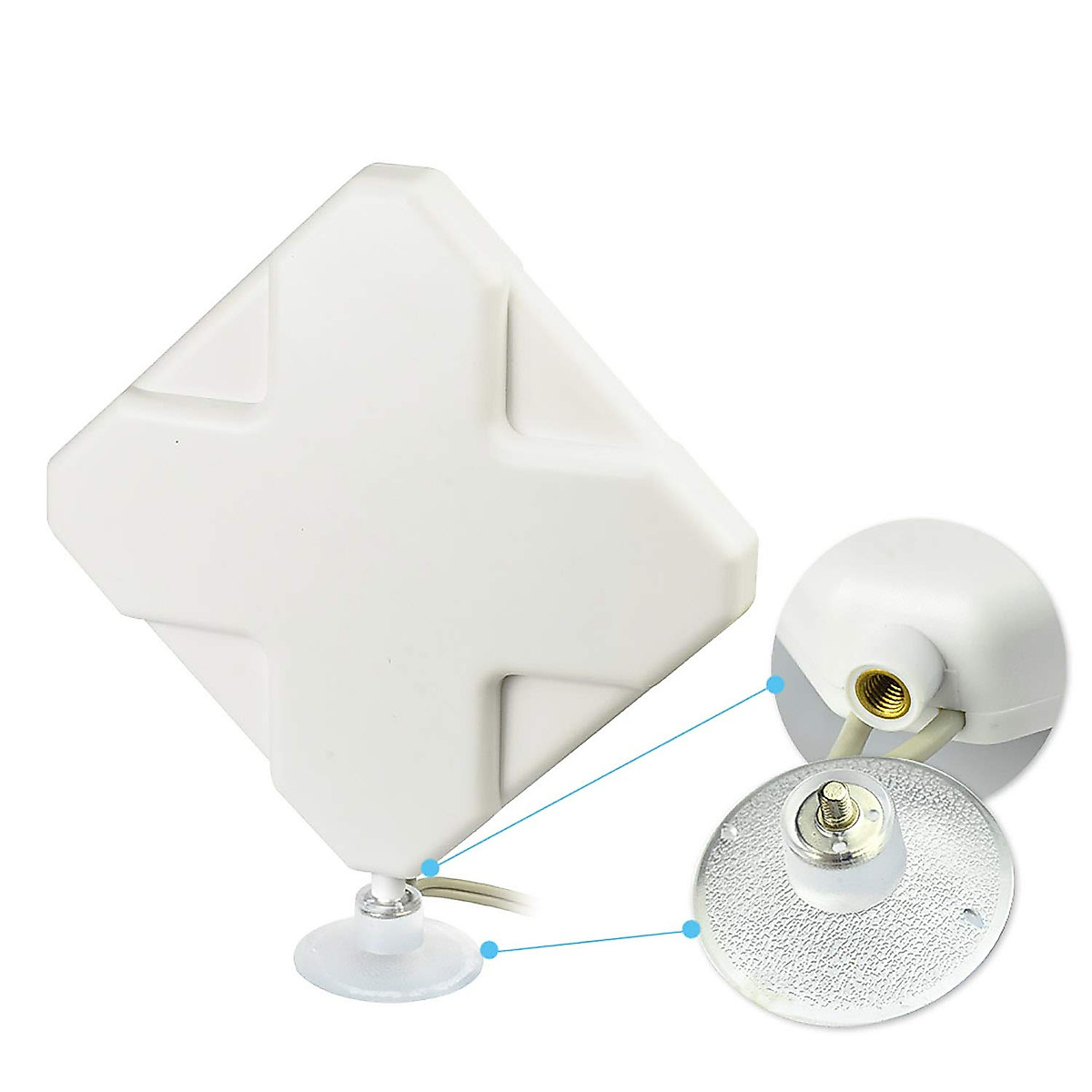 Bingfu High Gain 4G LTE Antenna 35dBi Panel MIMO SMA Male TS9 Antenna Compatible with 4G LTE Wireless CPE Router Mobile Hotspot MiFi Mobile Broadband Modem Industrial IoT Router Cellular Gateway