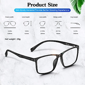 OIAMIK Blue Light Blocking Glasses: Computer Reading TV Phones Gaming Glasses Anti Eyestrain Blue Light Glasses for Woman/Men Anti UV Glare Eyeglasses (Black)