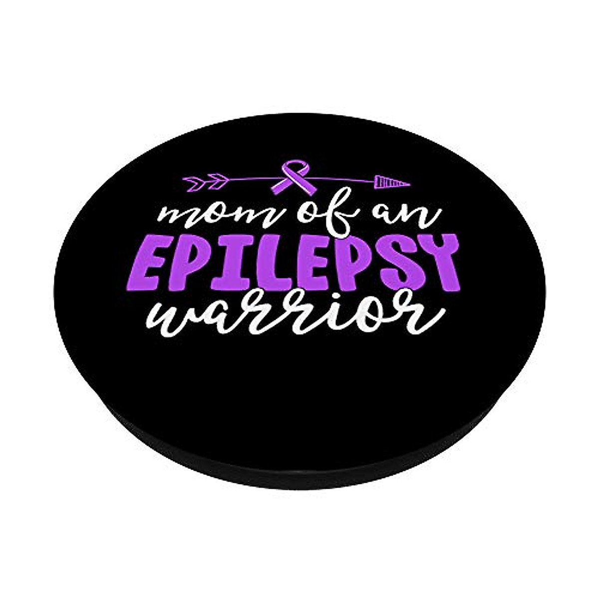 Epilepsy Mom Shirt Purple Ribbon Awareness Shirt Mother PopSockets Grip and Stand for Phones and Tablets