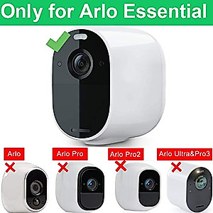 iTODOS Solar Panel Works for Arlo Essential Spotlight Camera, 11.8Ft Outdoor Power Charging Cable and Adjustable Mount,Charger for Essential, Not for Arlo HD Pro Pro2 Pro3 (2 Pack,Silver)