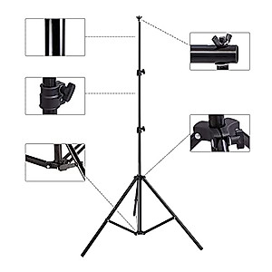 HYJ-INC Photo Video Studio Photography Backdrop Stand, 8 x 8 ft Adjustable Photo Background Holder, Back Drop Banner Stand Support System Kit with Carry Bag