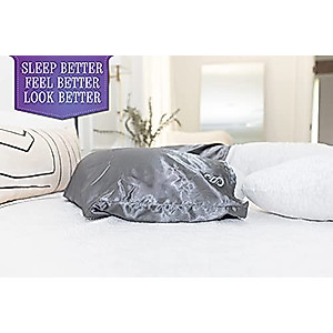 Satin Snuggle Pregnancy Pillow Cover for Cool Skin & Hair Protection during Maternity on U & C Shaped Pregnancy Pillow Cases Blue or Pink Accent Color