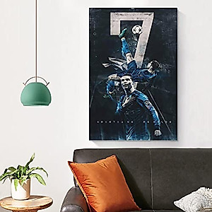 Cr7 Cristiano Ronaldo Footballer Wall Art Posters Canvas Art Poster Print Picture Living Room Mural Room Bedroom Decoration Painting Unframe-style12x18inch(30x45cm)