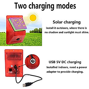 Waytronic Solar Strobe Alarm Light with Motion Detector with Remote Control IP65 Waterproof 129db Sound Security Alarm Light 24 Hours + Night Mode for Yard, Home, Farm, Villa, Barn
