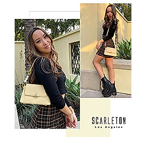 Scarleton Pearl Purses for Women, Crossbody Bags for Women, Lightweight Shoulder Bag w/ 2 Straps for Party & Casual, H209108 - Beige