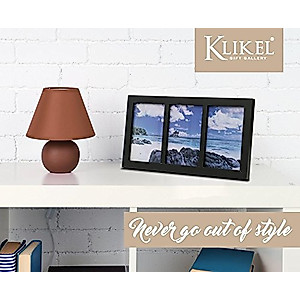 Klikel 3 Photo Collage Solid Black Wood Picture Frame - 3 Opening 5 X 7 Picture Slots