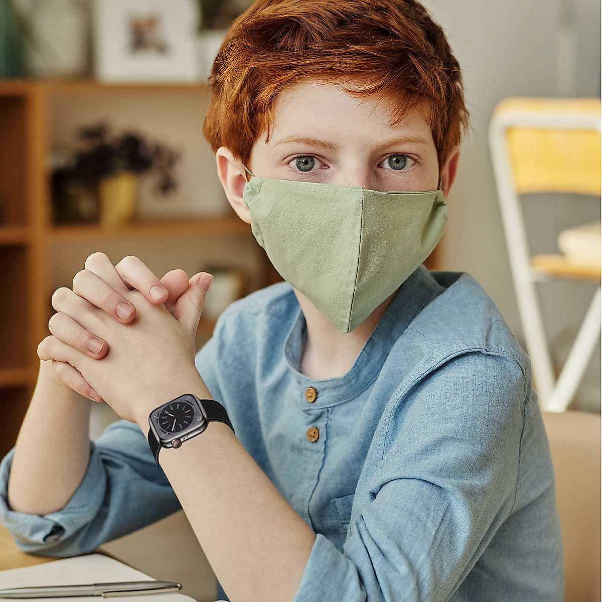 3-Pack Sport Loop Band Compatible for Kids Apple Watch Band 42mm(Series 10) 41mm 40mm 38mm, Nylon Braided Strap Bracelet for iWatch Series10/ 9/8/7/SE/SE2/6/5/4/3/2/1for Boys Girls,Black+Green+Blue