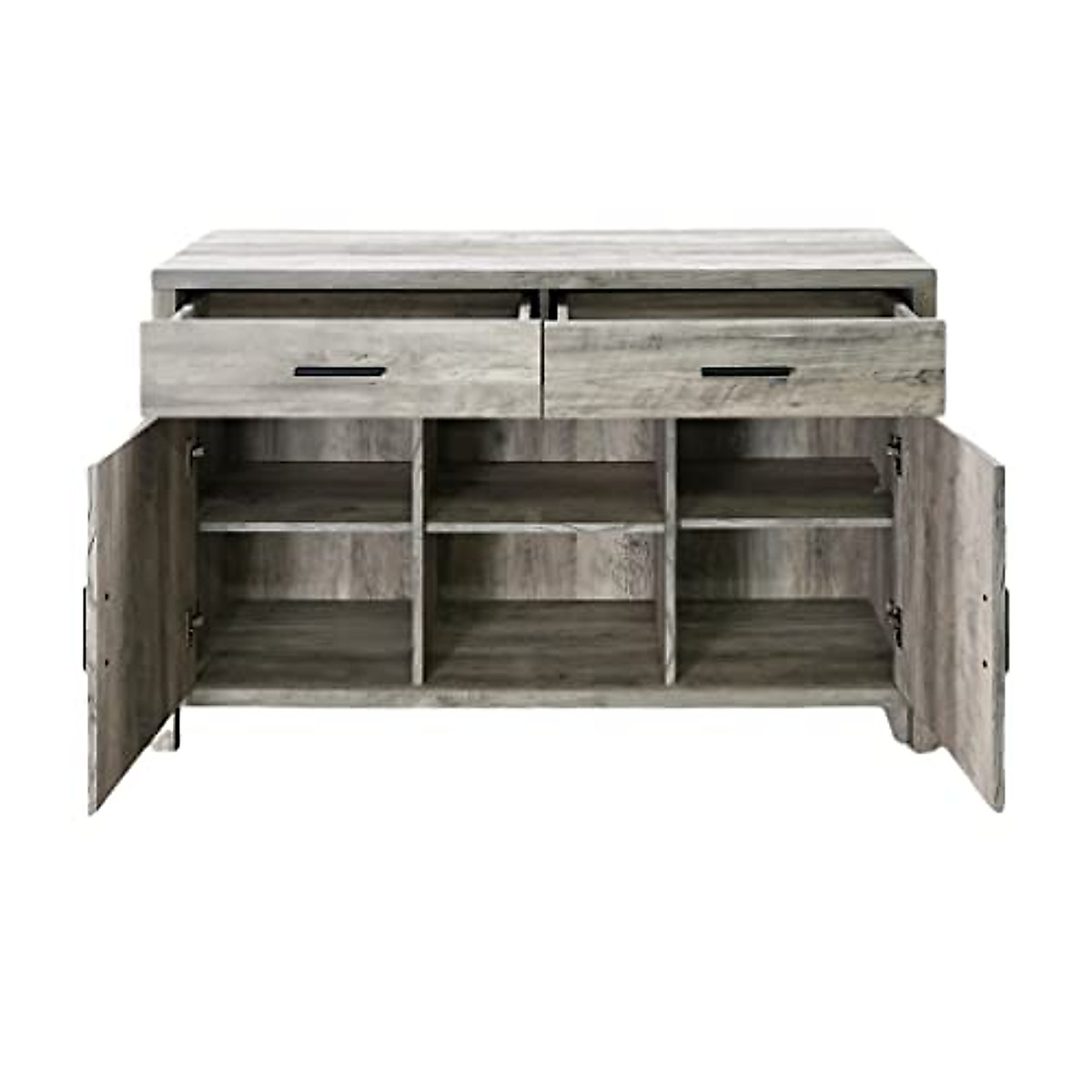 ICE ARMOR 99-78108FV-GreyPine 47" W Sideboard Storage Modern Dining Server Cupboard Buffet Table with Two Cabinets and Drawers in Grey Pine Finish