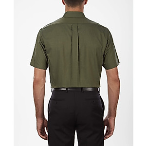 Van Heusen Men Short-Sleeve Wrinkle-Resistant Oxford (56850) - Dark Green - XX-Large