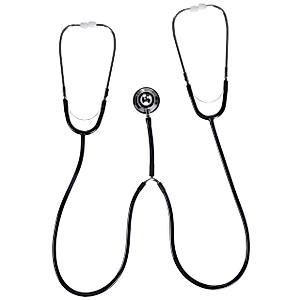 Veridian 05-132 Teaching/training Aluminum Dual Head Stethoscope, Black