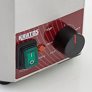 Kratos Electric Sauce/Topping Bottle Warmer, Single 32 oz. Commercial Warmer for Hot Fudge, Nacho Cheese, Caramel. 120V, 200W (29M-048)