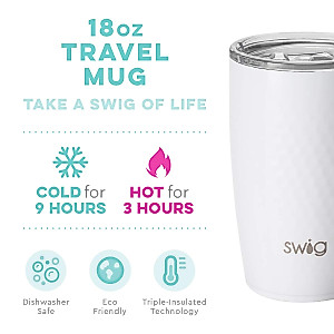 Swig Life Golf AM+PM Gift Set, Includes (1) 18oz Travel Mug + (1) 14oz Stemless Wine Tumbler