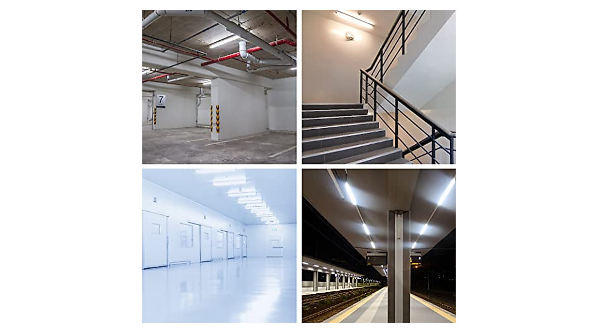 CLT 56W 8-Foot LED Shop Light - Dimmable & Damp Location Ready