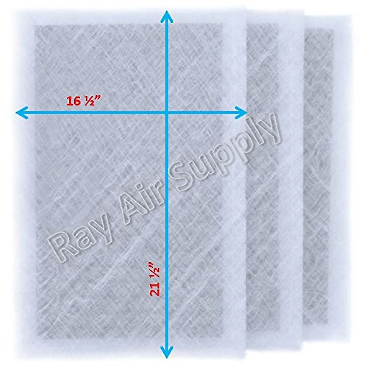 RAYAIR SUPPLY 18x24 SolaceAir Air Cleaner Replacement Filter Pads 18x24 Refills (3 Pack) White