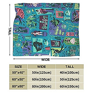 Haunted Mansion Flannel Blanket Lightweight Cozy Bed Blankets Soft Throw Blanket Fit Couch Sofa Suitable for All Season 60"X50"
