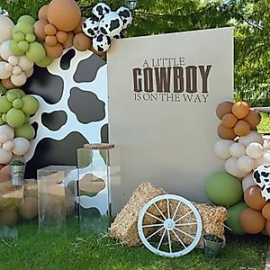 A Little Cowboy is on The Way Baby Shower Decal for Party Decorations,Country Western Boy Baby Shower Sign,Cowboy or Rodeo Themed Shower Event Planner Decal (Cowboy Decal)
