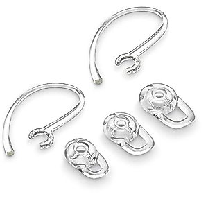 Ear Hooks Earbuds Spare Fit Kit Replacement for Plantronics M165 Marque 2 Bluetooth Headset, 2 Hooks, Silicone Covers Ear-Gels S/M/L