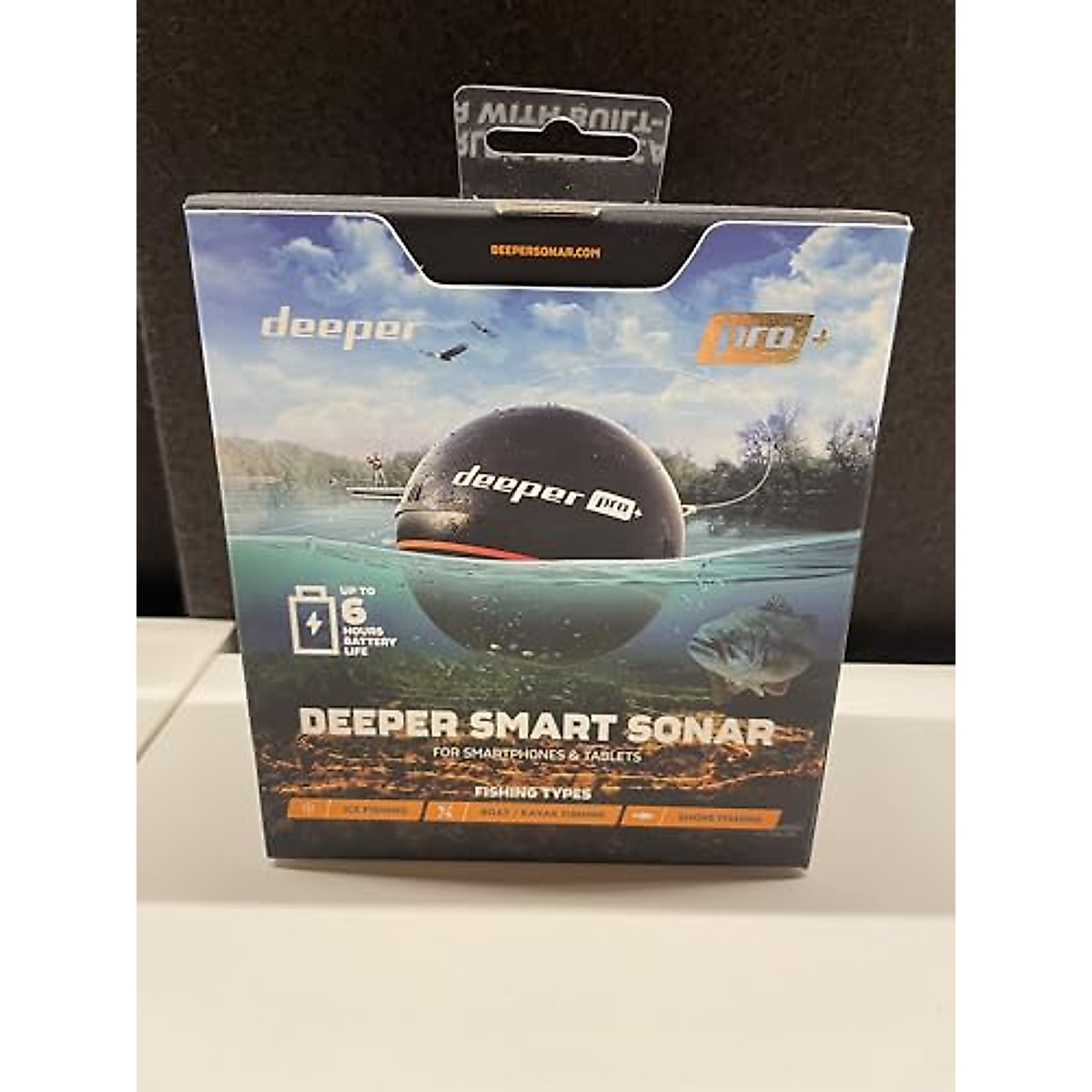 Deeper PRO+ Smart Sonar Castable and Portable WiFi Fish Finder with Gps for Kayaks and Boats on Shore Ice Fishing Fish Finder