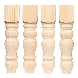 CAROLINA LEG CO. Chunky Bench Legs - Perfect for Coffee Tables - Set of 4 - Made in NC - Dimensions: 3.5" x 16"