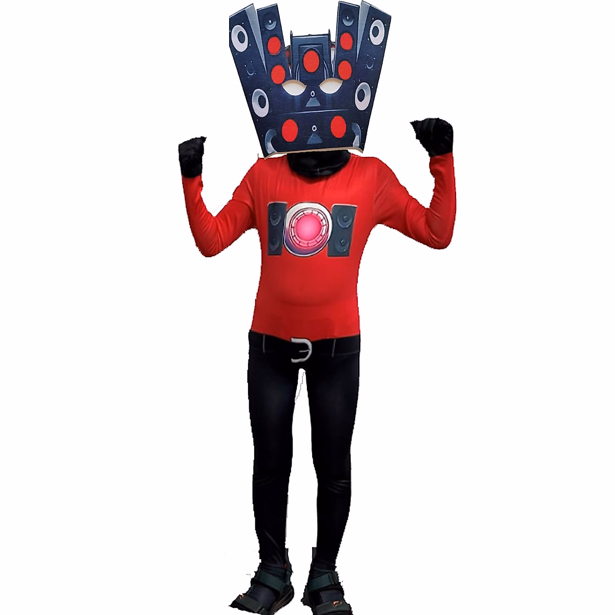 MSSmile-FANKID TV Camera Costume for Kids TV Man Camera Man Jumpsuit Cosplay Video Game Costumes Halloween Clothing(5-6Y/120CM,TVH2)