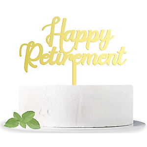 Sunny Beach Theme Retirement Party Decorations - Golden Happy Retirement Balloons & Cake Topper & Coconut Tree Balloons & Sunshine Balloons for Beach Theme Retirement Party Supplies Retired Gift Ideas