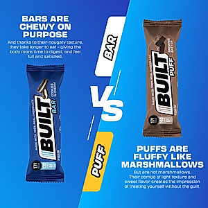BUILT Protein Bars, Variety Pack, 12 Bars, Gluten Free, Protein Snacks, 17g High Protein, Collagen, Chocolate Protein Bar, Perfect Breakfast Bar, On The Go Protein Snack, post workout