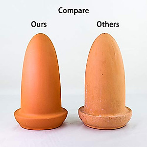 AQUA KT Discus Angelfish Fish Breeding Cone Spawning Slates for Aquarium Landscape Fish Tank, 7.1 Inch Height, Made of Natural Ceramic