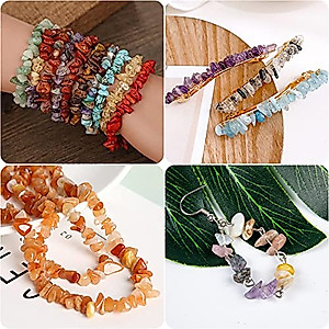 Labeol Ring Making Kit 32 Colors Crystals Beads for Jewelry Making Kit Gemstone Chip Beads Irregular Nataral Stone with Jewelry Making Supplies Bracelet Making
