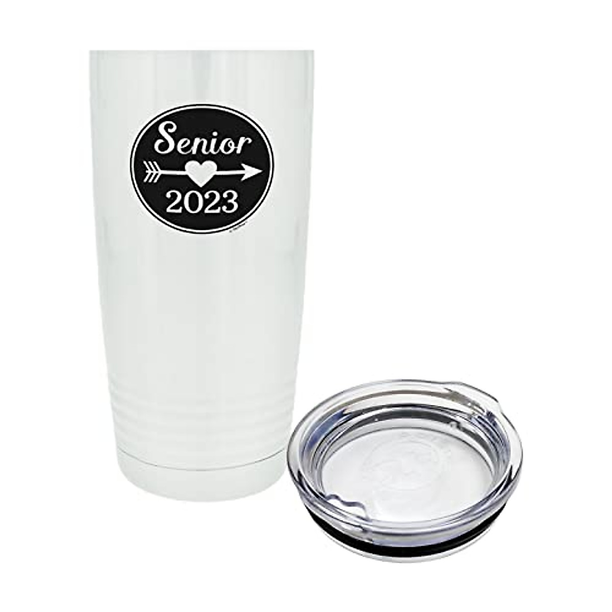 ThisWear Class of 2023 Mug Senior 2023 20oz Stainless Steel Insulated Travel Mug With Lid White