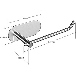 HOUSIM Toilet Paper Holder, Self Adhesive Rustproof Stainless Steel Tissue Roll Holders Wall Mount, Toilet Paper Holder Storage Dispenser