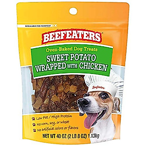 Beefeaters Sweet Potato Wrapped with Chicken Treat for Dogs | 40 oz