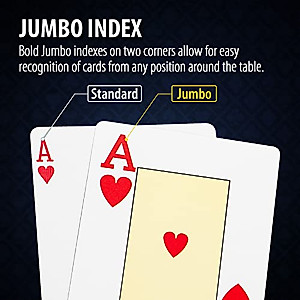 ARTISHION 2-Deck Set of Frosted Surface Plastic Wide-Size Playing Cards - 32-Silk, Large-Print, Durable Cards for All Your Card Game Needs