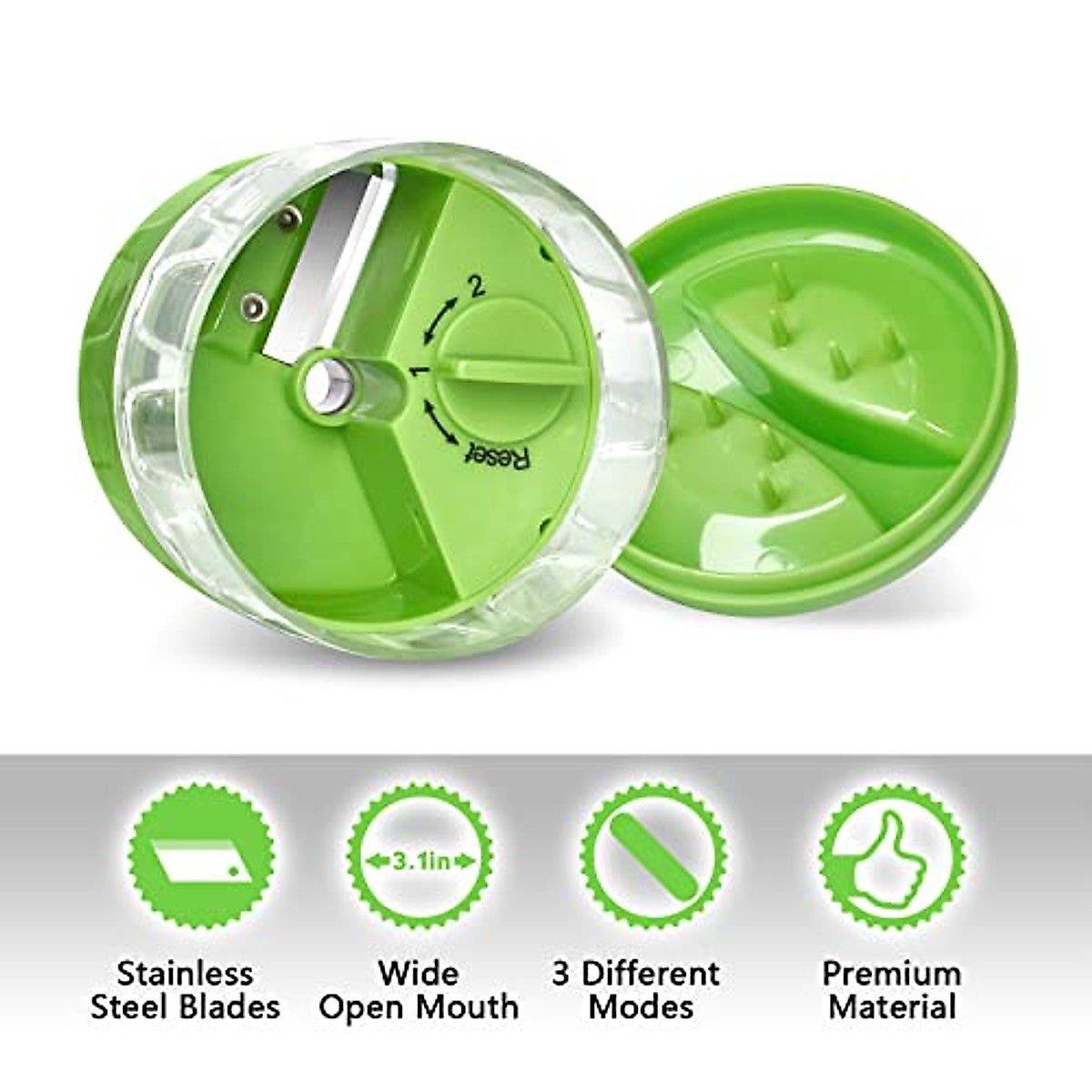 Handheld Spiralizer 3 in 1 Vegetable Slicer, Veggie Spiral Cutter Zucchini Spaghetti Maker Adjustable Spiral Slicer for Low Carb Vegan Meals