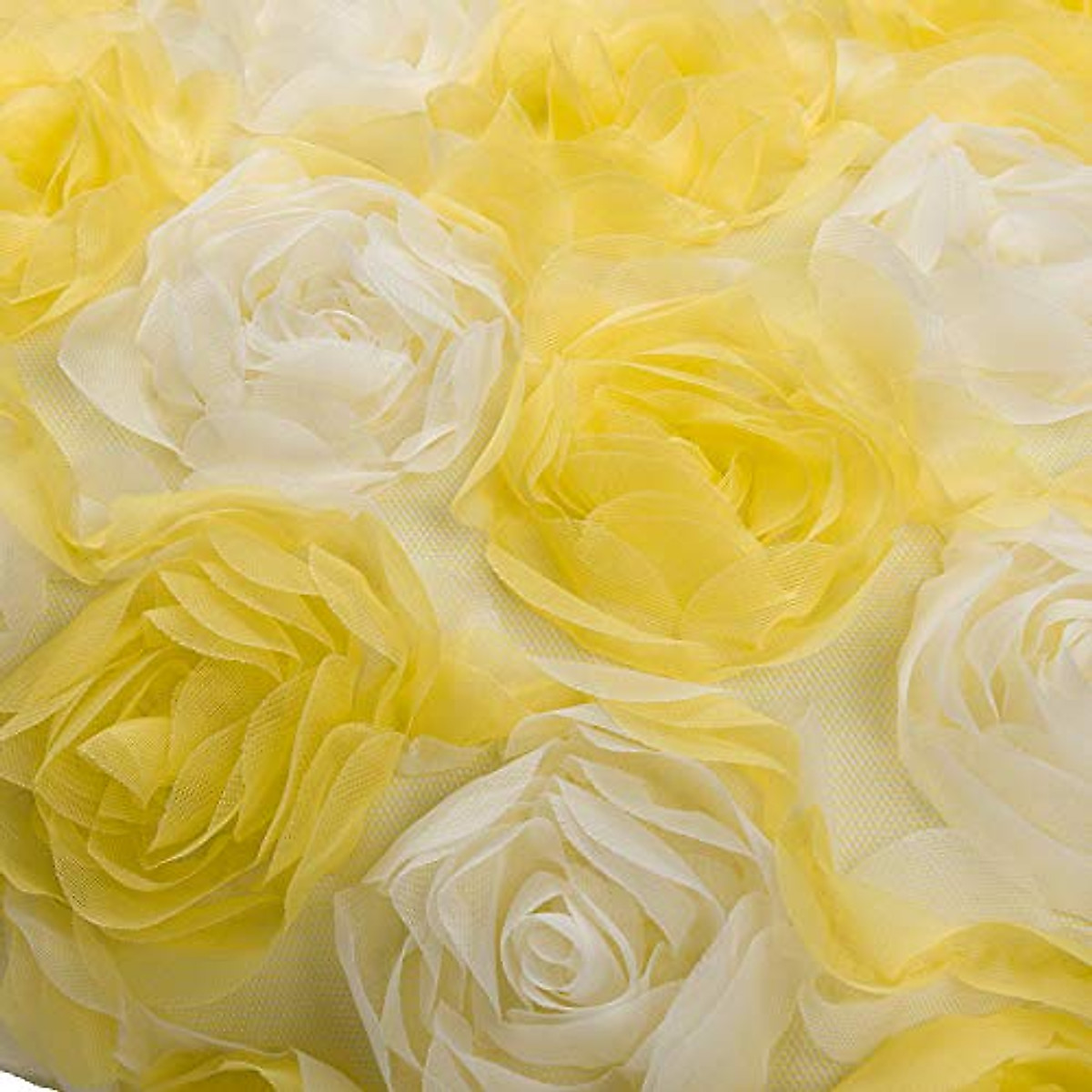 JWH 3D Flower Throw Pillow Cover Decorative Colorful Accent Pillow Case Handmade Pillowcase Bed Sofa Couch Living Room 18x18 Inch Beige Yellow