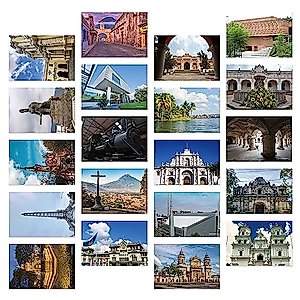 Dear Mapper Guatemala City Landscape Postcards Pack 20pc/Set Postcards From Around The World Greeting Cards for Business World Travel Postcard for Mailing Decor Gift