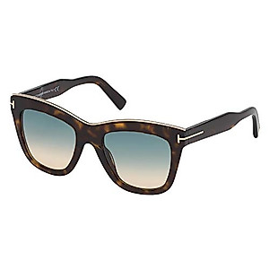 Sunglasses Tom Ford FT 0685 Julie 52P Shiny Dark Havana/Gradient Turquoise-To-, Shiny Dark Havana / Gradient Turquoise-to-sand Len, 52/20/140