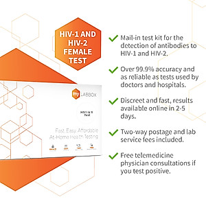 STD at Home Test for Women HIV-1 and HIV-2 by myLAB Box