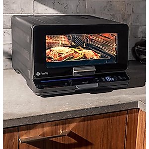 GE Profile Smart Oven with No Preheat ӏ 11-in-1 Countertop Oven ӏ Large-Capacity Countertop Oven ӏ Black