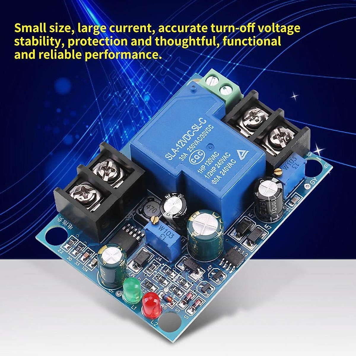 12V/24V/36V/48V Control Module, 30A Automatic Battery Charger Charging Controller Battery Charging Protection Module(12V)