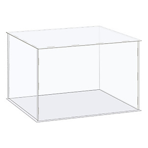 MECCANIXITY Acrylic Display Case Box Clear Dustproof Protection Showcase 16.1x14.1x14.1 Inch for Collectibles Display