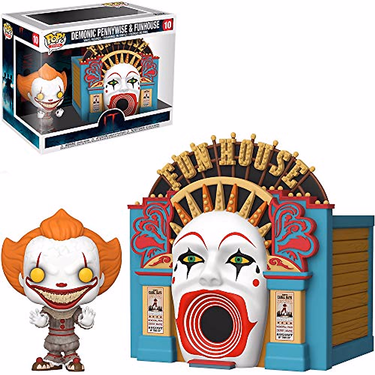 Funko Pop! Town: It 2 - Demonic Pennywise with Funhouse, Multicolor