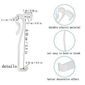 12 Pcs 2.5 Inch Valance Clips for Blinds, Hidden Blind Clips, Hidden Channel Valance Clips, Hidden Blind Clips, Mini Blind Valance Clips, Hidden Valance Clips Clear, Blind Valance Clips, Blind Clips