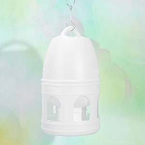 TEHAUX Pigeon Water Feeder, Bird Water Drinker 3L Bird Water Dispenser Automatic Feeder Hanging Water Bottles for Pigeon (White)