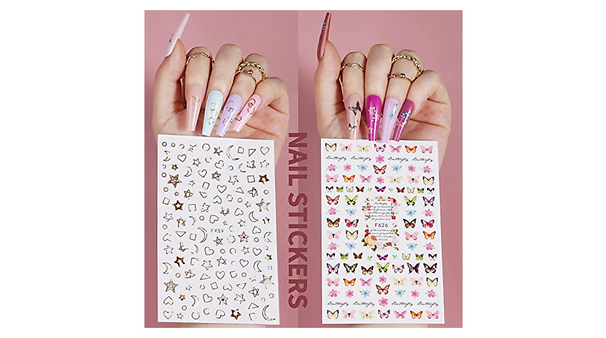 Teenitor Long Coffin Press On Nails Kit - 576pcs Colorful Fake Nails