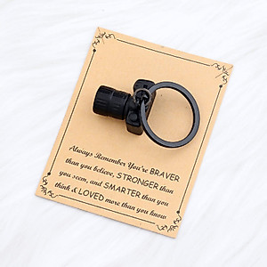 FUSTMW Photographer Gift Camera Keychain Photography Gift Black Camera Charm Jewelry Gifts For Photographer Lovers (camera message crad)