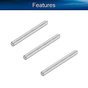 Bettomshin 100Pcs 0.08" x 0.87" (DxH) 304 Stainless Steel Dowel Pin Cylindrical Dowel Pins 2x22mm Shelf Pegs for Metal Devices Furniture Installation Wood Bunk Bed Support Shelves Silver Tone