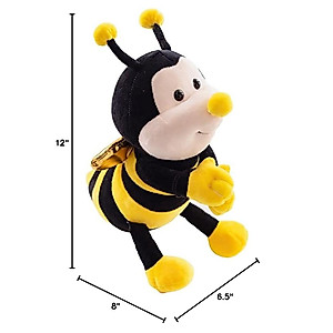 CASAGOOD Cute Bumblebee Stuffed Animals Super Soft Yellow Bee Plush Toys Stuffed Honeybee Plushies Animal with Wings Honey Bee Plush Doll Animal Toy for Kids & Lovers 13 INCH