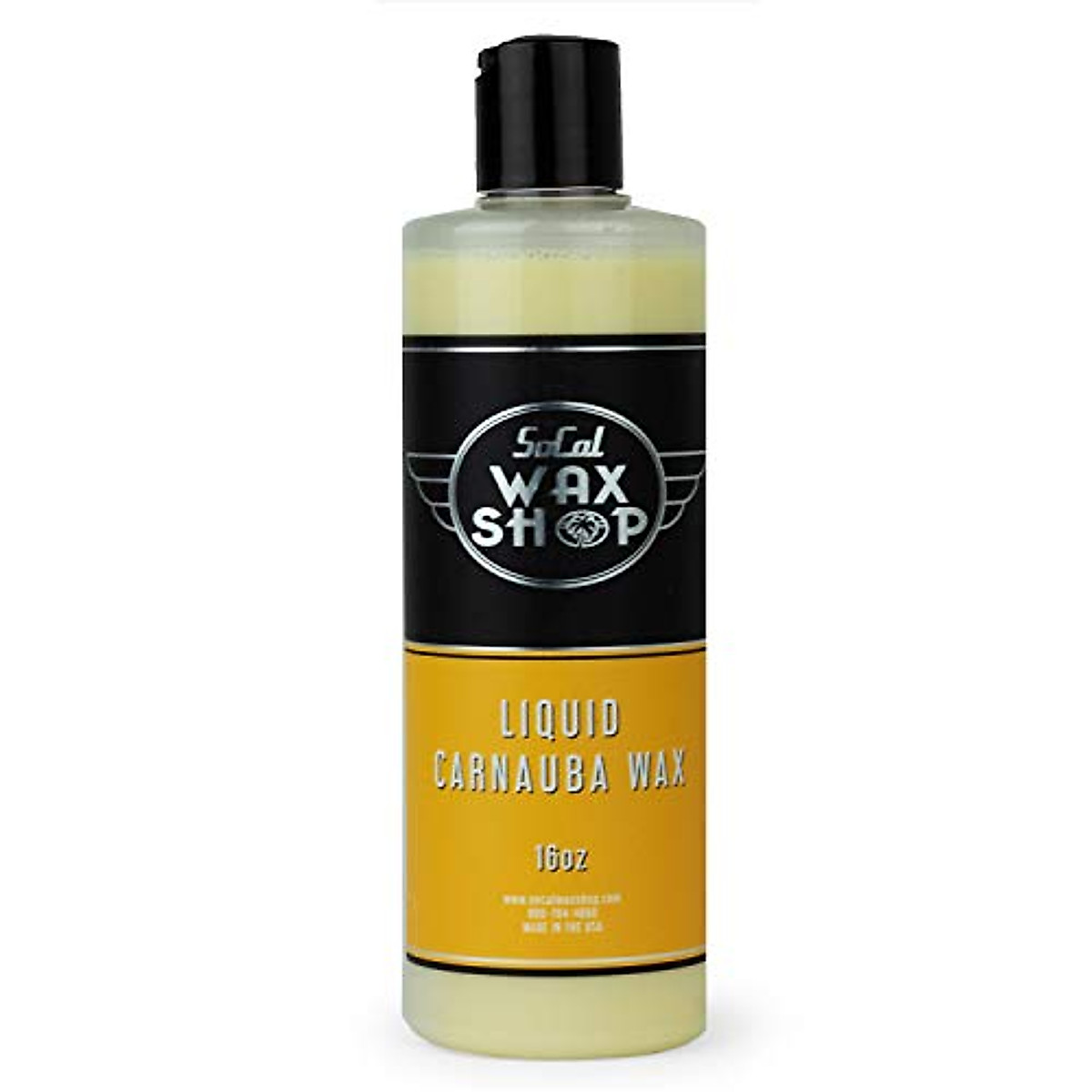SoCal Wax Shop Liquid Carnauba Wax - Protective Coating Glossy Finish Car Wax and Spot Free Waxing Polish with UV Protection - Car Detailing Products, Cleaning Supplies and Auto Care Accessories…